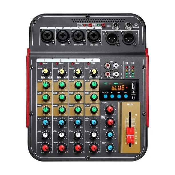 Consola Mezclador Audio Bluetooth Usb Mixer De 6 Canales | Bodega Aurrera en línea