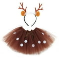 Glisme Girls Party Outfits Glitter Tutu Dress With Floral Deer Headband ...