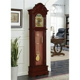 Bowery Hill Battery Operated Pendulum Grandfather Clock with Adjustable ...