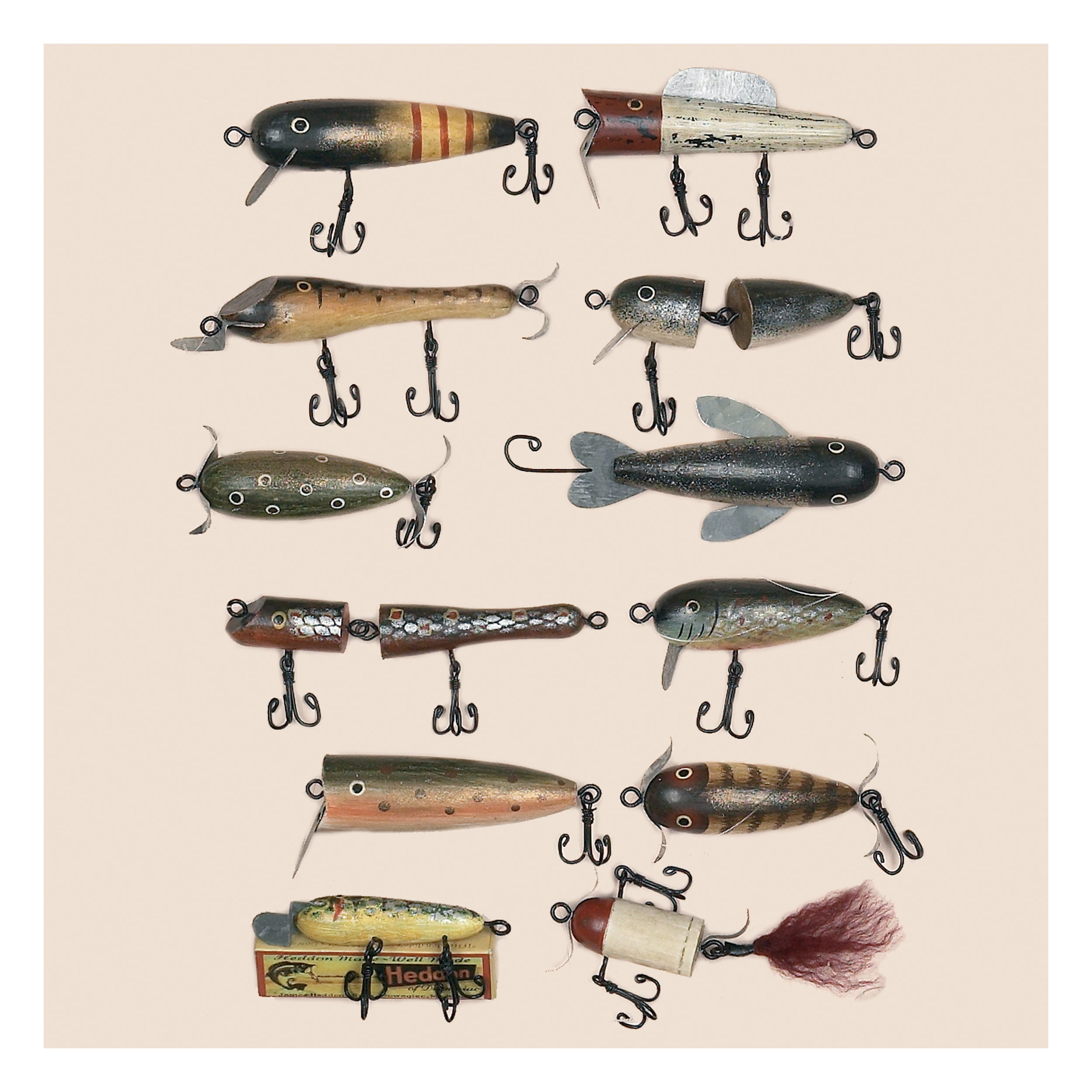 Rivers Edge Products Antique Lure Christmas Ornaments, Rustic Wood Lure ...