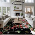 Black Gnomes Christmas Washable Rug 5x7 Area Rug for Living Room ...
