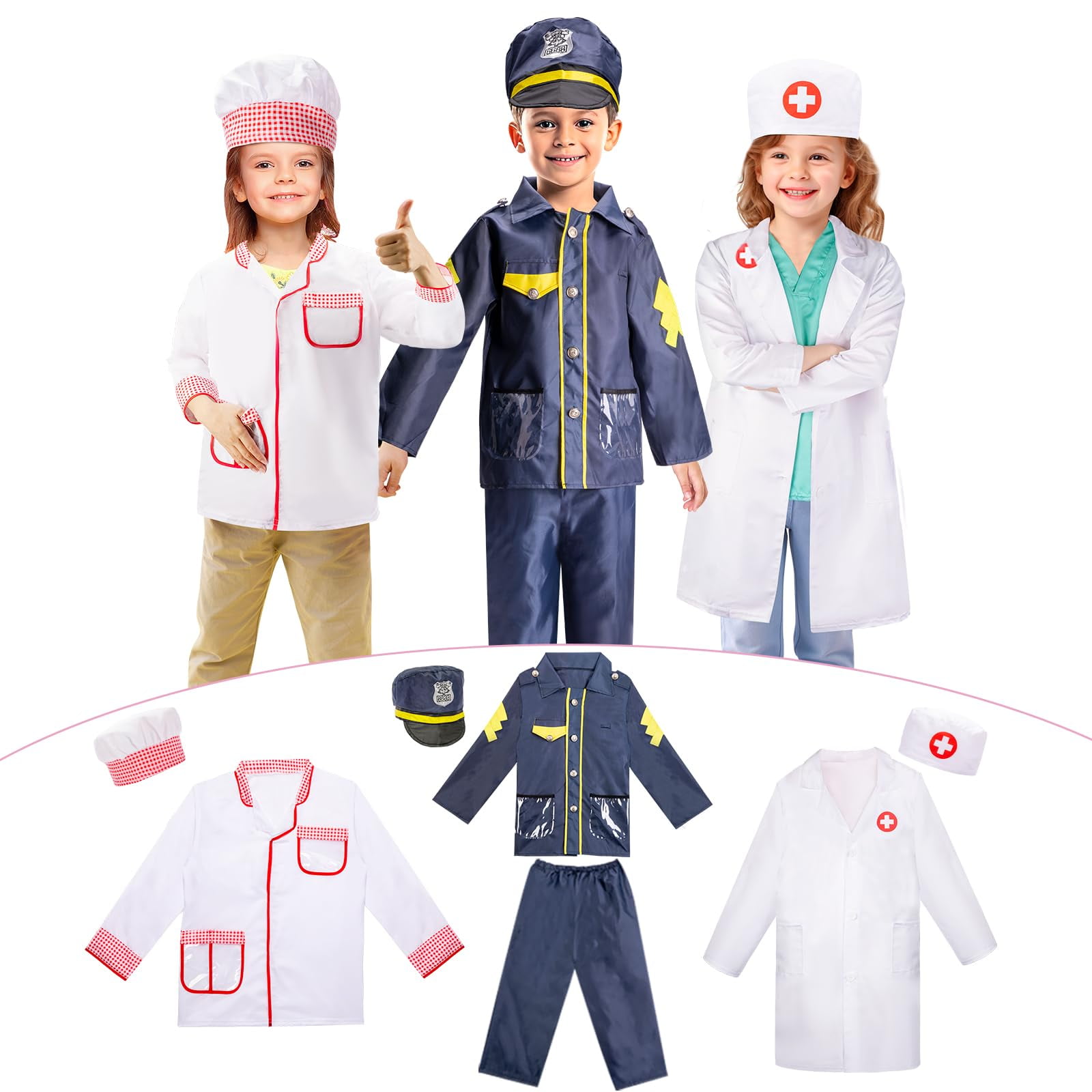 Disfraz LOYO para niños, juego de rol, disfraz de policía/chef/médico | Walmart en línea