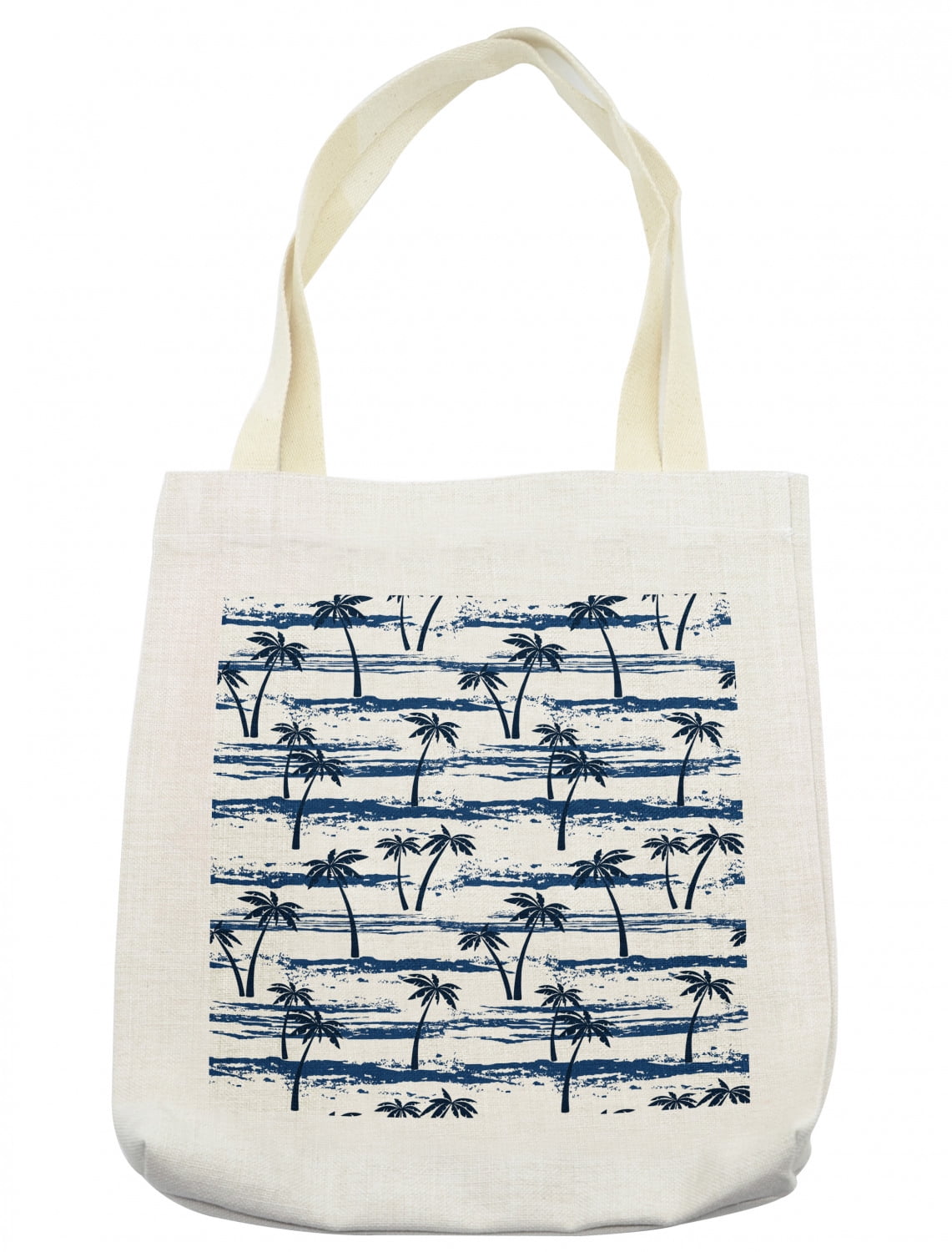 Palm Tree Tote Bag, Pattern Sea Summer Romantic Beach Island Silhouette ...