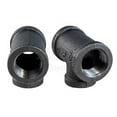 Supply Giant BMRT0342 3/4" x 1/2" Black Malleable Reducing Tee with Female Threaded Fitting ...