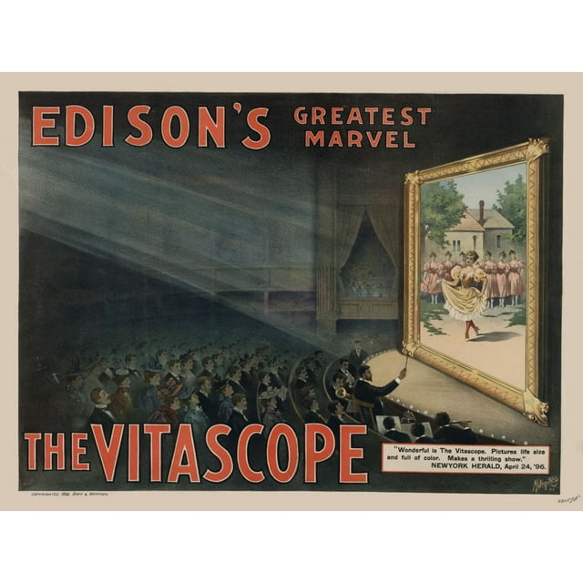 Vitascope Poster Edison'S Greatest Marvel Art Poster 24x36 Multi-Color ...