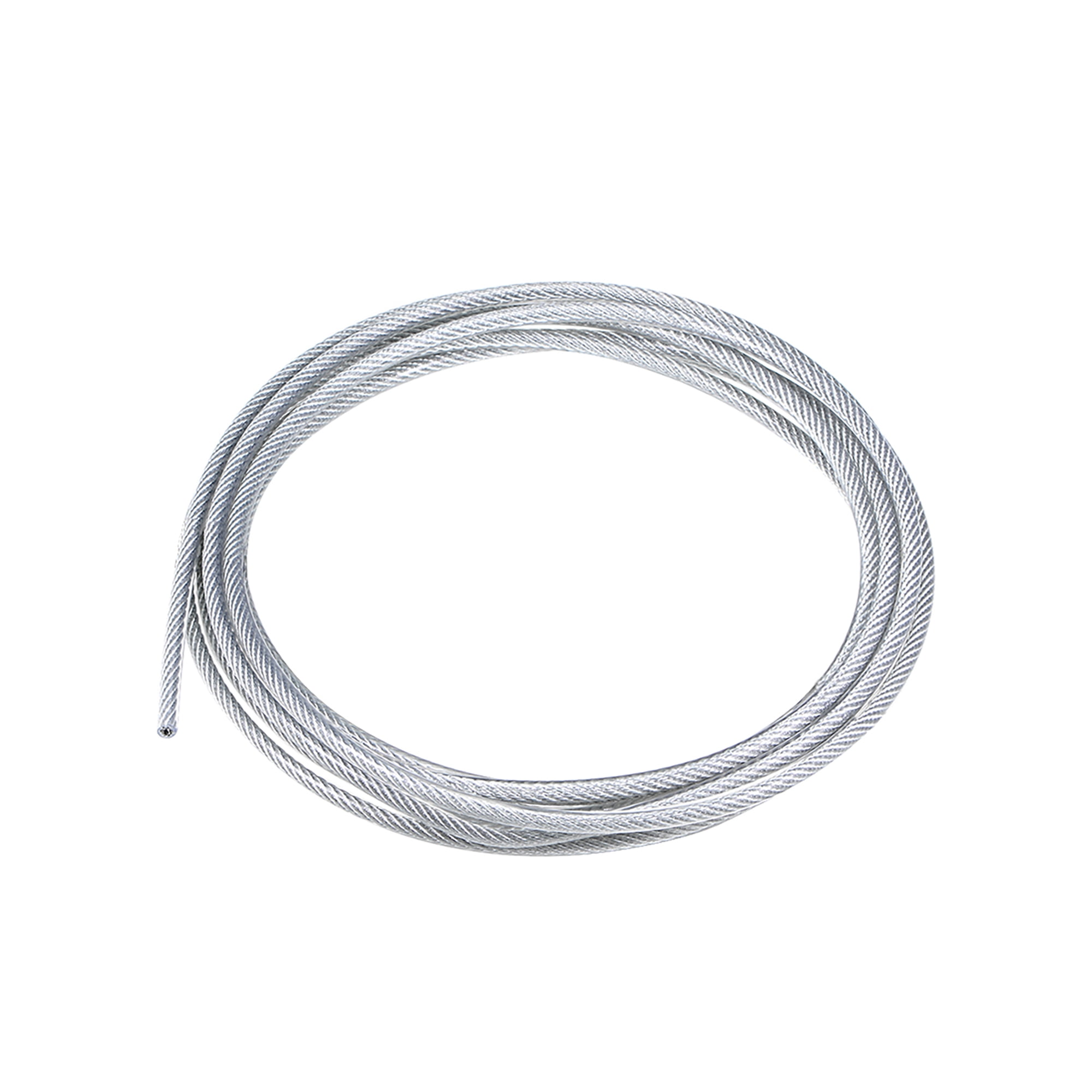 Uxcell 5mm Dia 4m 13ft Length 304 Stainless Steel Wire Rope Cable PVC ...