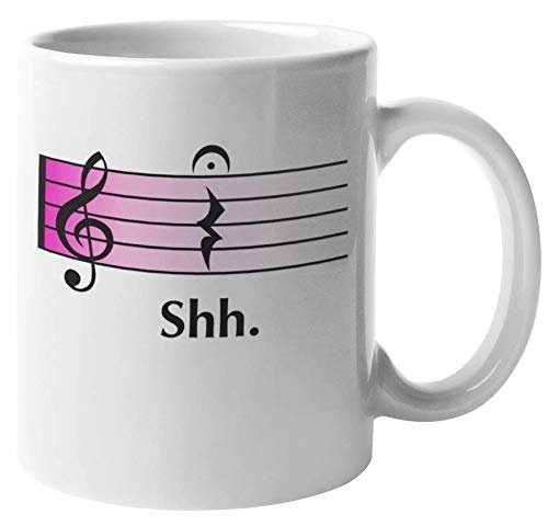 Quarter Rest And Fermata: Shh Funny Coffee & Tea Gift Mug For Musician ...
