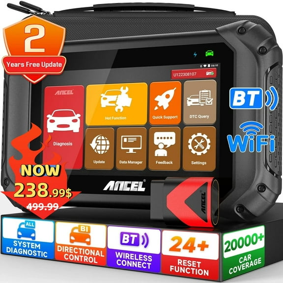 Ancel V6 Pro Bluetooth OBD2 Car Scanner, Full System Automotive ...