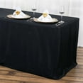 Efavormart 6FT Fitted Black Polyester Rectangular Table Cover for ...
