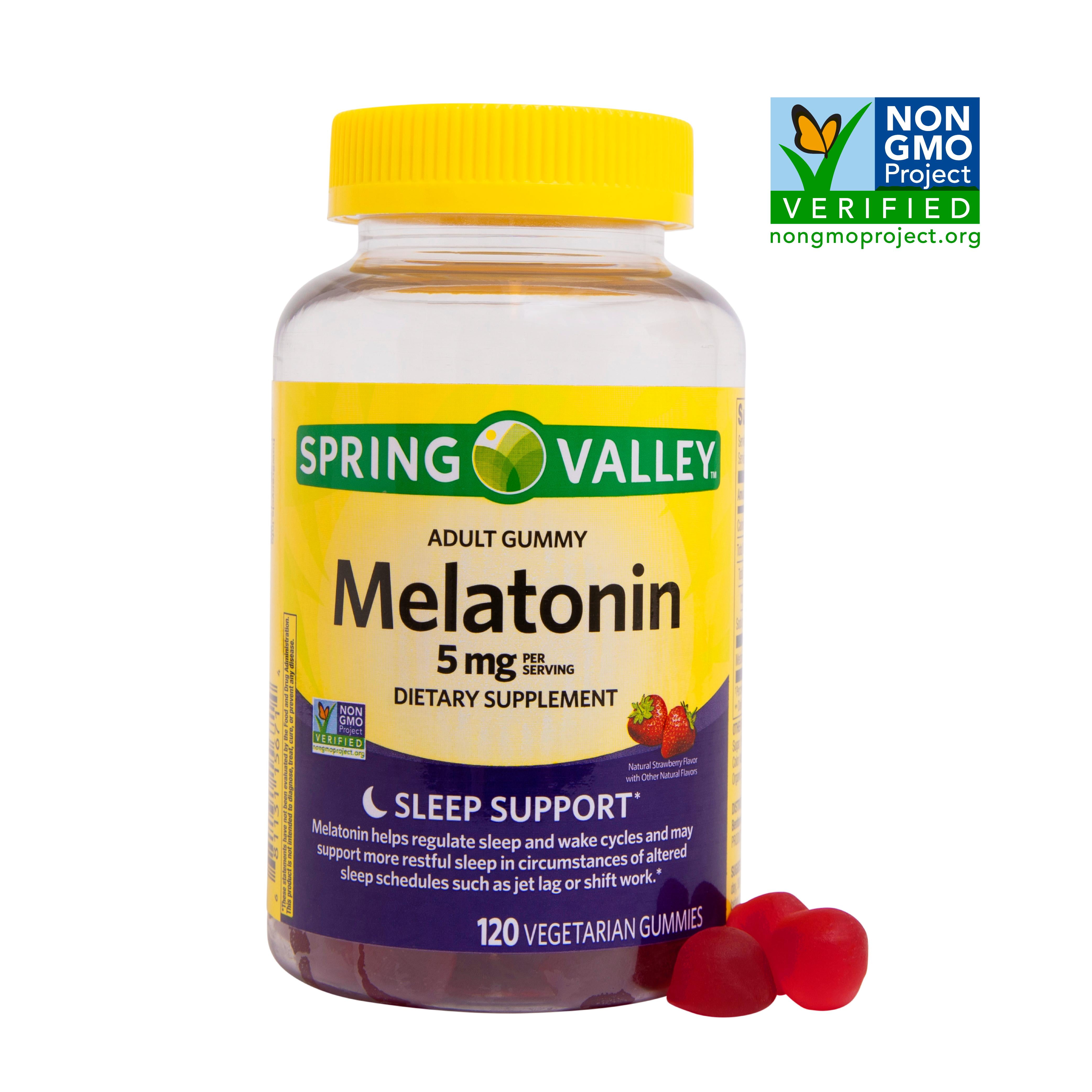 Spring Valley Vegetarian Melatonin Gummies, 5 mg, 120 Ct - Walmart.com ...