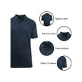 3-Pack Men's Regular-Fit Short Sleeve Pique Polo Shirts with Ribbed Collar & Armbands, Sizes S ...