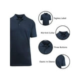 3-Pack Men's Regular-Fit Short Sleeve Pique Polo Shirts with Ribbed Collar & Armbands, Sizes S ...