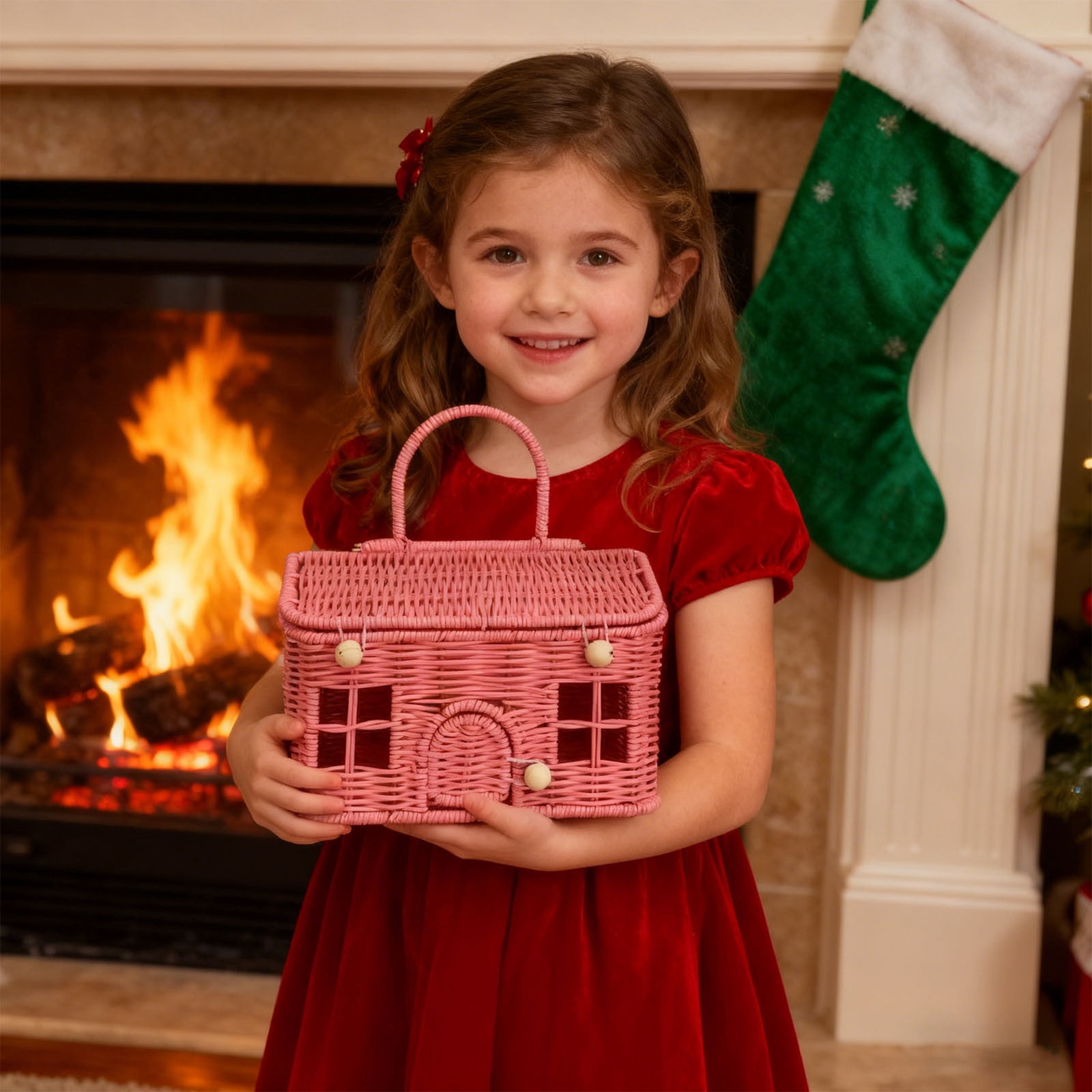 Click here for Small House Storage Basket With Door Vintage-Style... prices