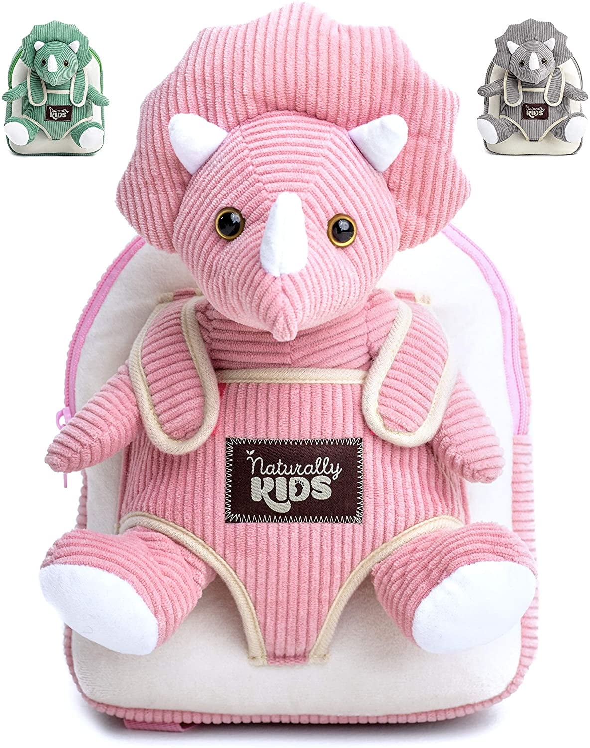 Mochila Rosa con Juguetes de Dinosaurios Naturally KIDS para Niños de 3 ...