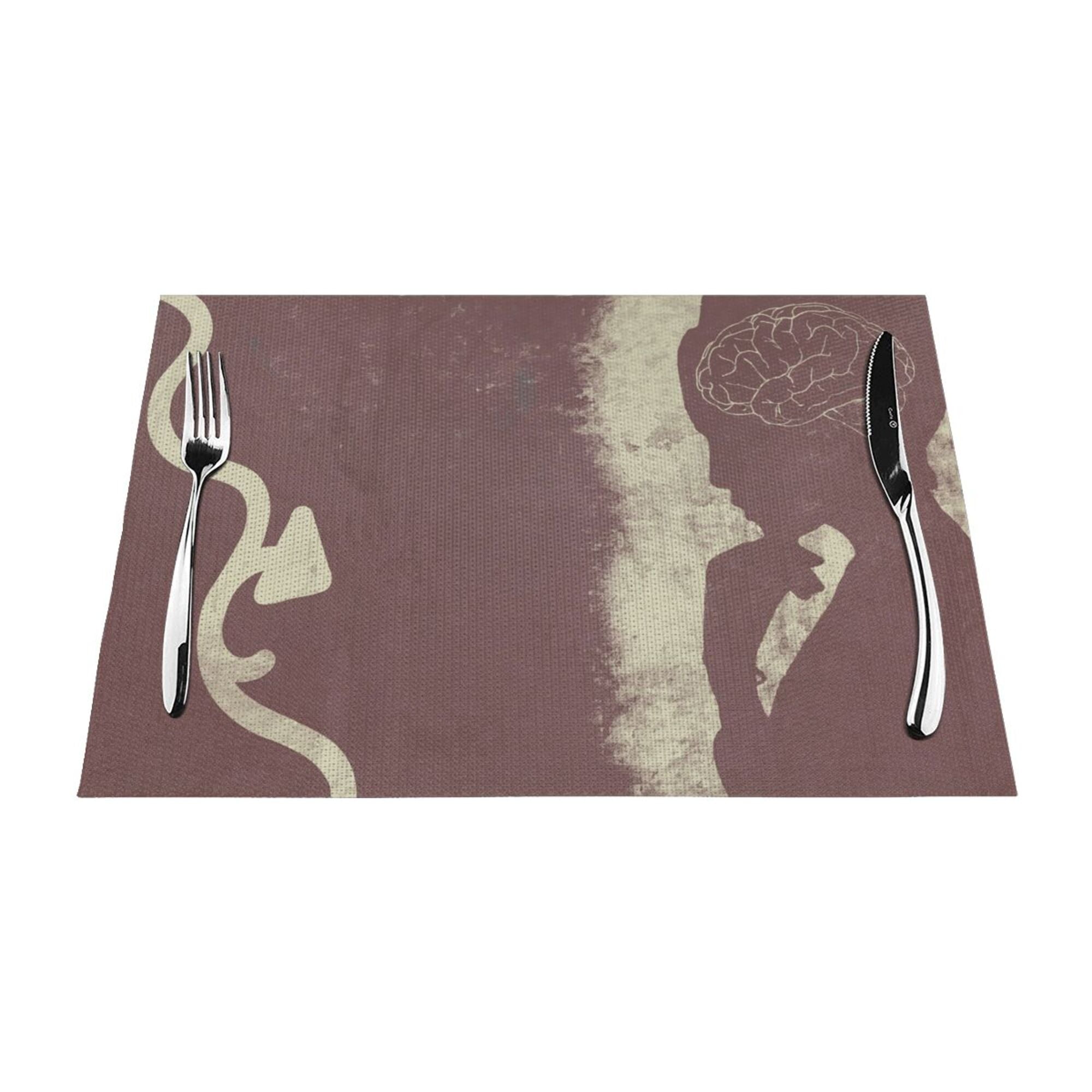 YFYANG Washable Heat-Resistant Placemats, 70% PVC/30% Polyester, Think ...