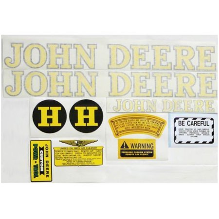 New Vinyl Cut Complete Decal Kit For John Deere Tractor Model H ...
