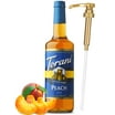 Torani Sugar Free Peach Syrup with Little Squirt Syrup Pump, 750ml 25.4 ...