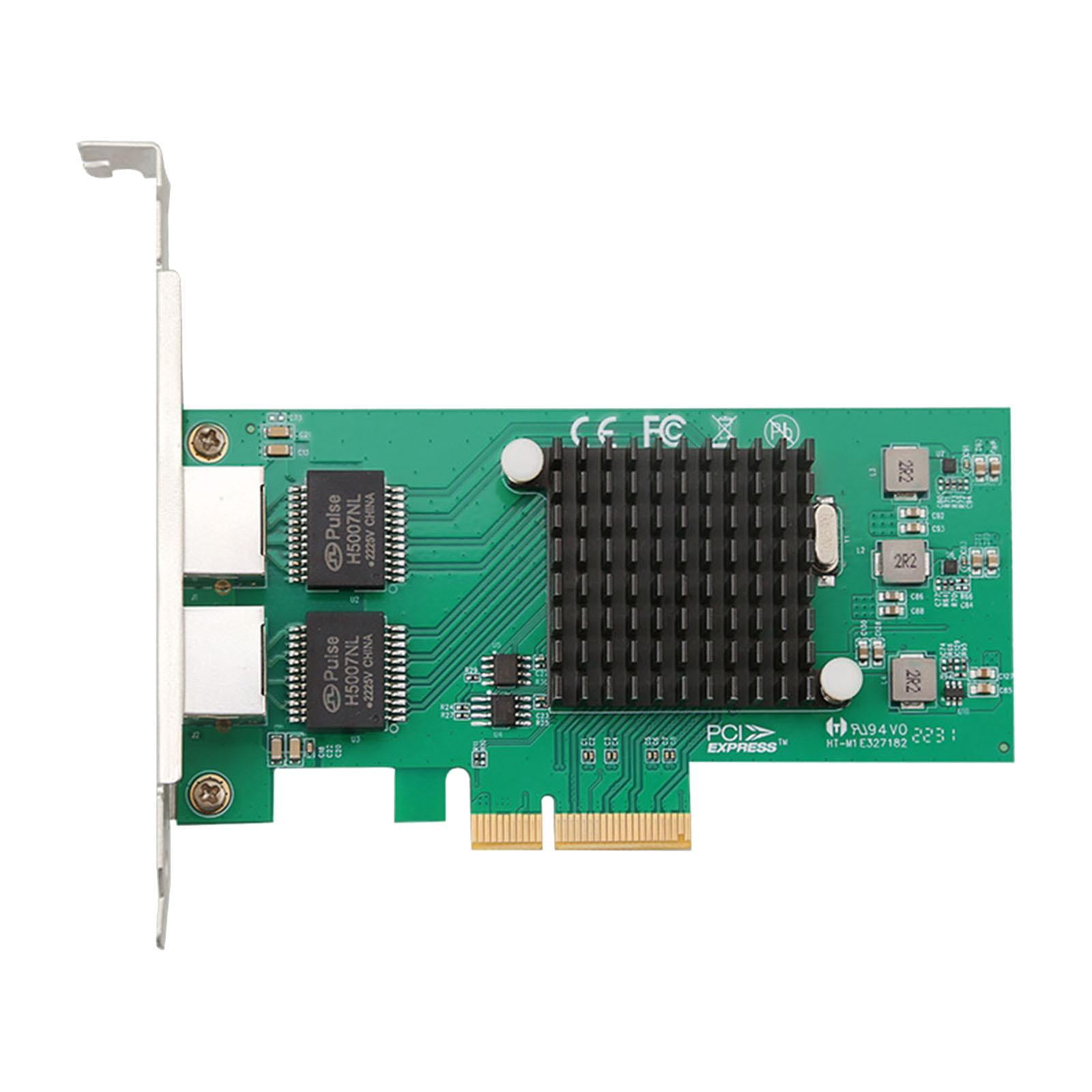 Tarjeta de red gigabit,Tarjeta de red Gigabit PCI-E para servidor de PC de dos puertos,Tarjeta ...