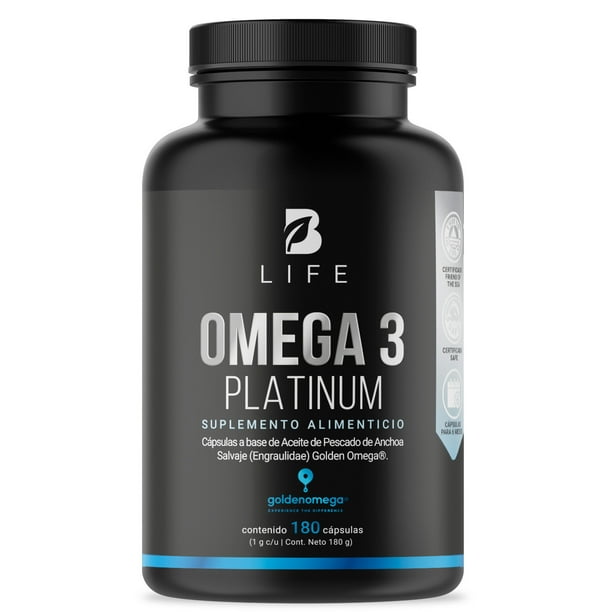 Omega 3 Platinum 180c 1000mg (certificado Ifos) B Life BLIFE Cápsulas ...