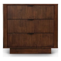 Carla Mid Century Modern Solid Wood Walnut Nightstand with 3 Drawers ...