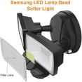 Lepower LED Solar Light, 1000LM, 5500K, Motion Sensor, IP65 Waterproof ...