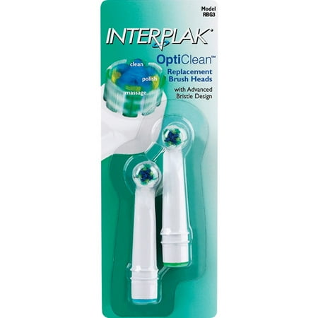 Conair Interplak OptiClean 2 Pack Replacement Power Plaque Remover ...