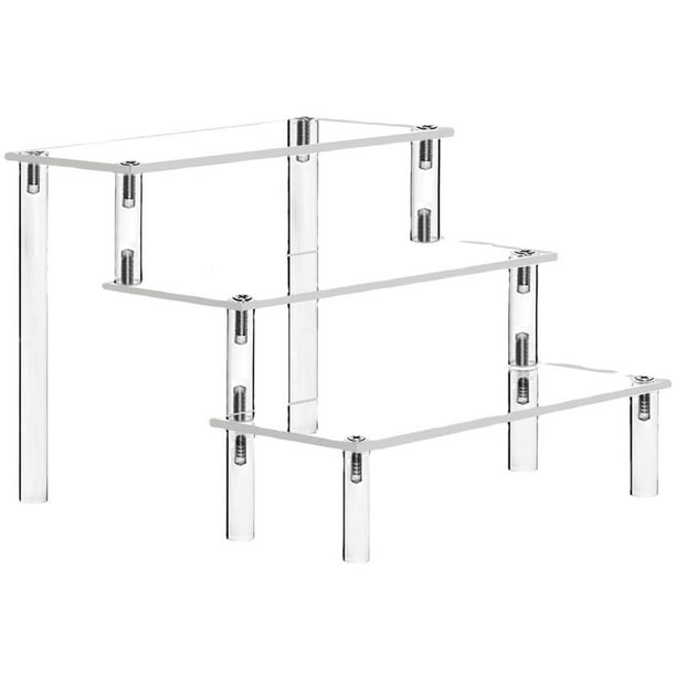 Luckyn 3 Tier Acrylic Riser Display Stand, Display Riser Shelf ...