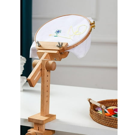 Tabletop Embroidery Lap Stand Holder Wooden Stitch Adjustable Wood ...
