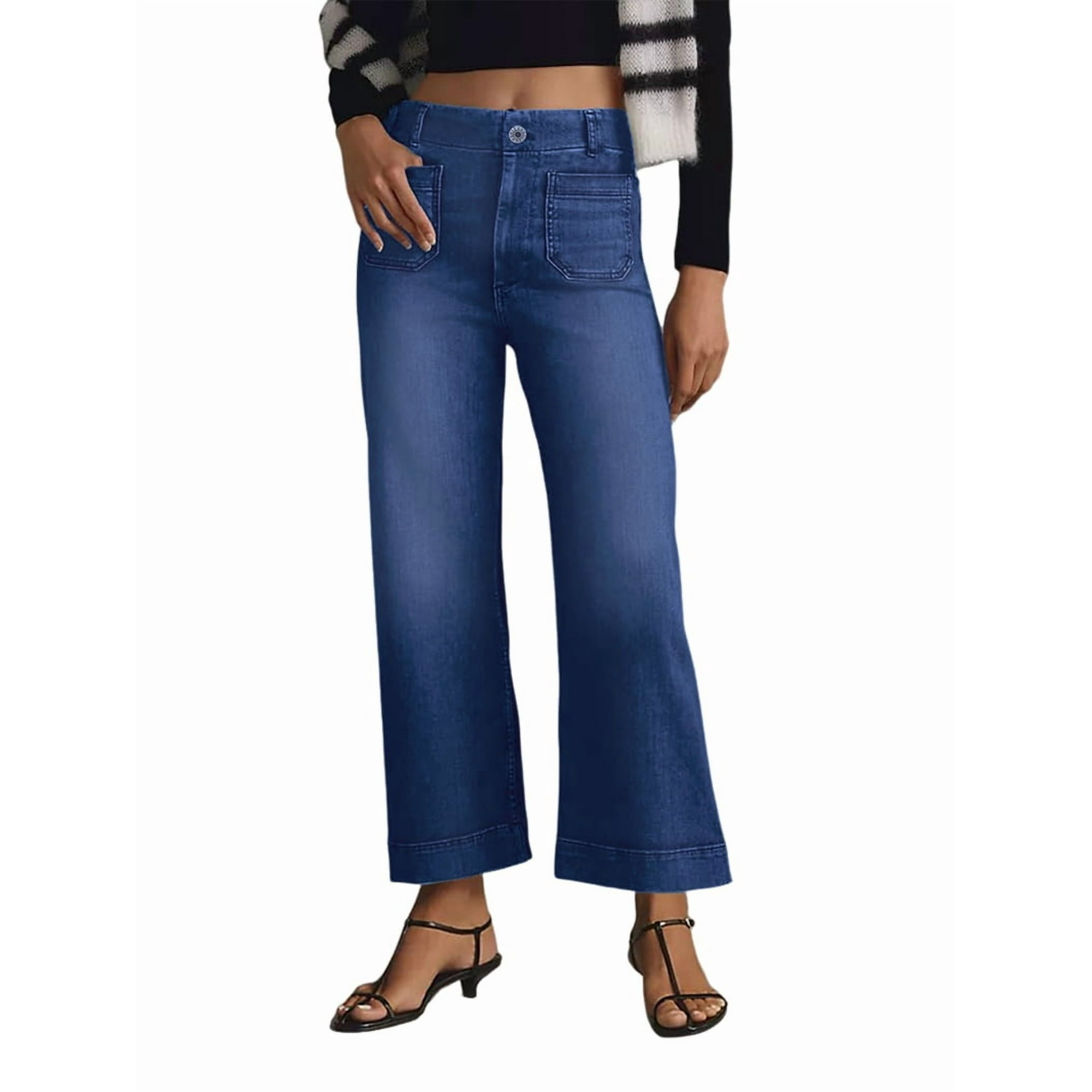 Click here for Unbranded Women Trendy High Waisted Flare Wide Leg... prices