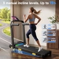 YPOO Fitness Walking Pad with Handle, Foldable 6.3 MPH Walking Pad with ...