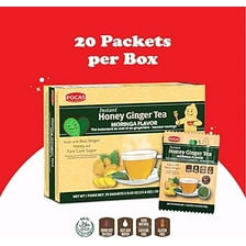 Honsei Instant Ginger Honey Tea, 20 Sachets, 2 Pack, No Added ...