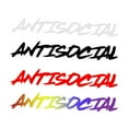 Easy Clean Decals for Vehicles Featuring Edgy Unsociable Texts Decal ...
