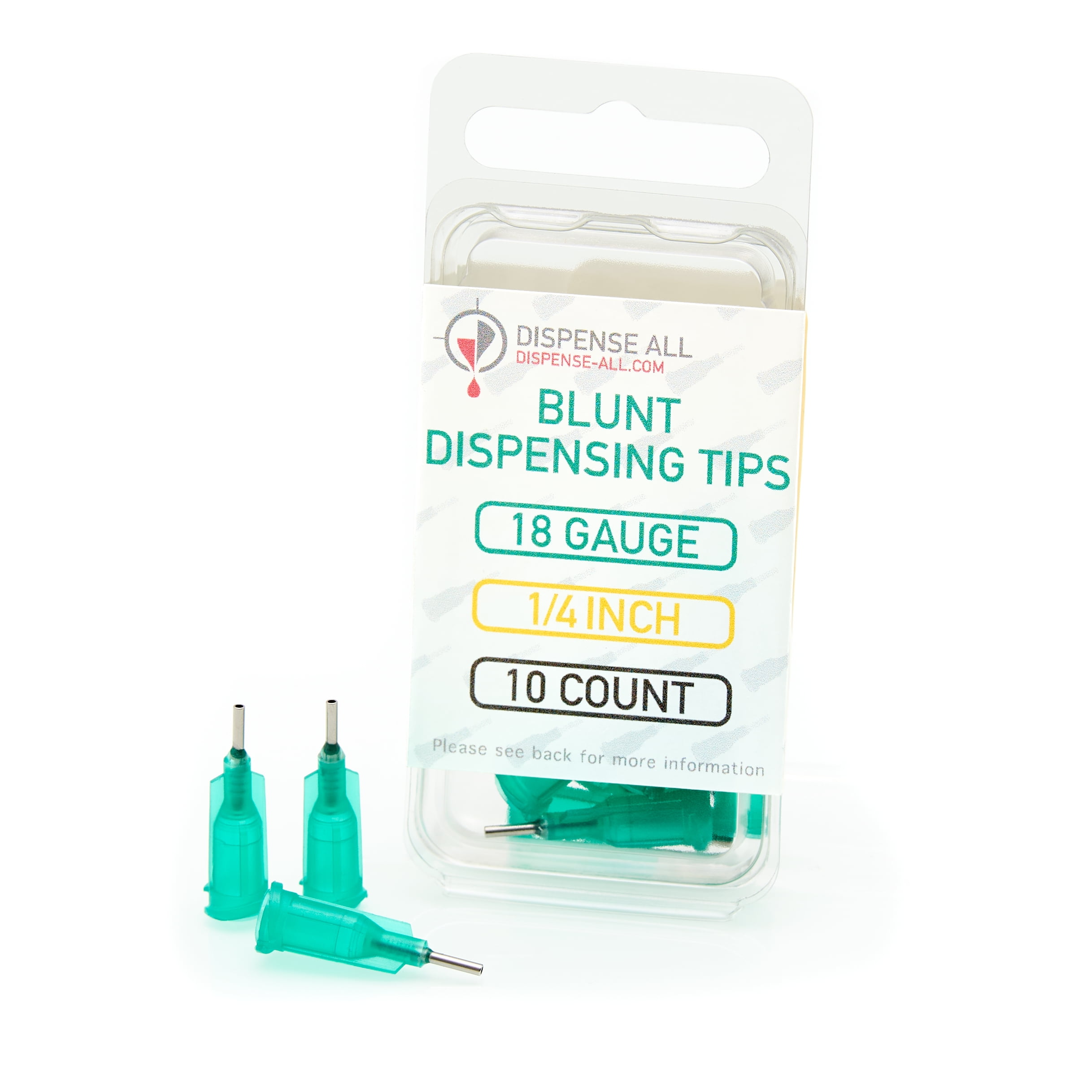 Dispense All - 18 Gauge 1/4 Inch Blunt Tipped Dispensing Needle, Luer ...