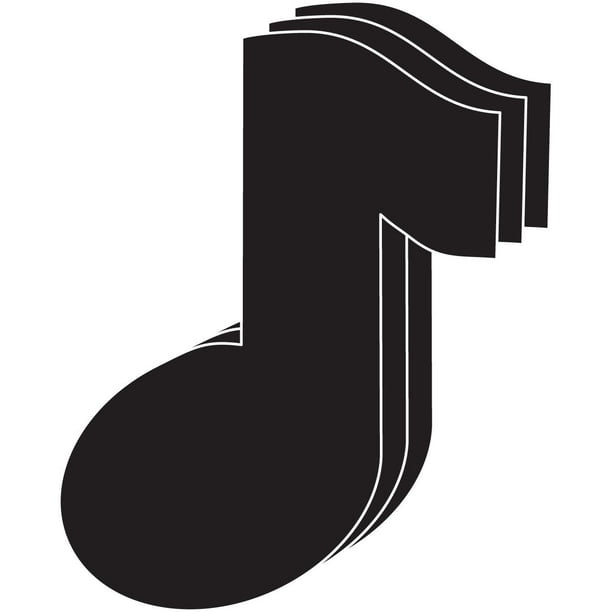 Large Single Color Creative Foam Cut-Outs - Music Note - Walmart.com ...
