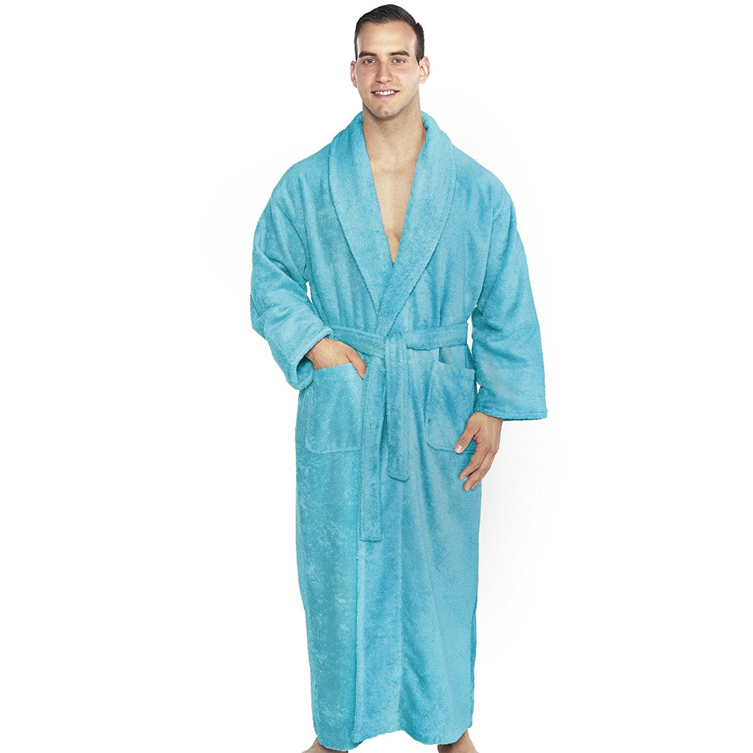 TurkishTowels Mens and Womens Original Terry Shawl Turkish Bathrobe ...
