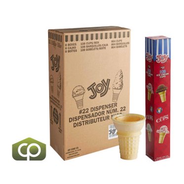 JOY Twin Scoop Ice Cream Cake Cones, 180/Case – Double the Delight with ...