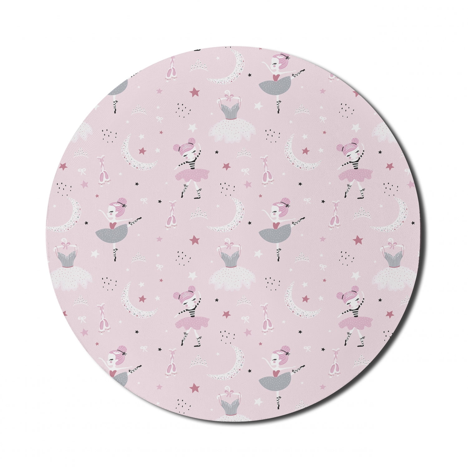 Childish Mouse Pad for Computers, Girl Dancing Dreamy Fairytale Style ...