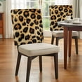 Fashion Wild Style Chair Back Covers Set of 8, Vintage Brown Leopard ...
