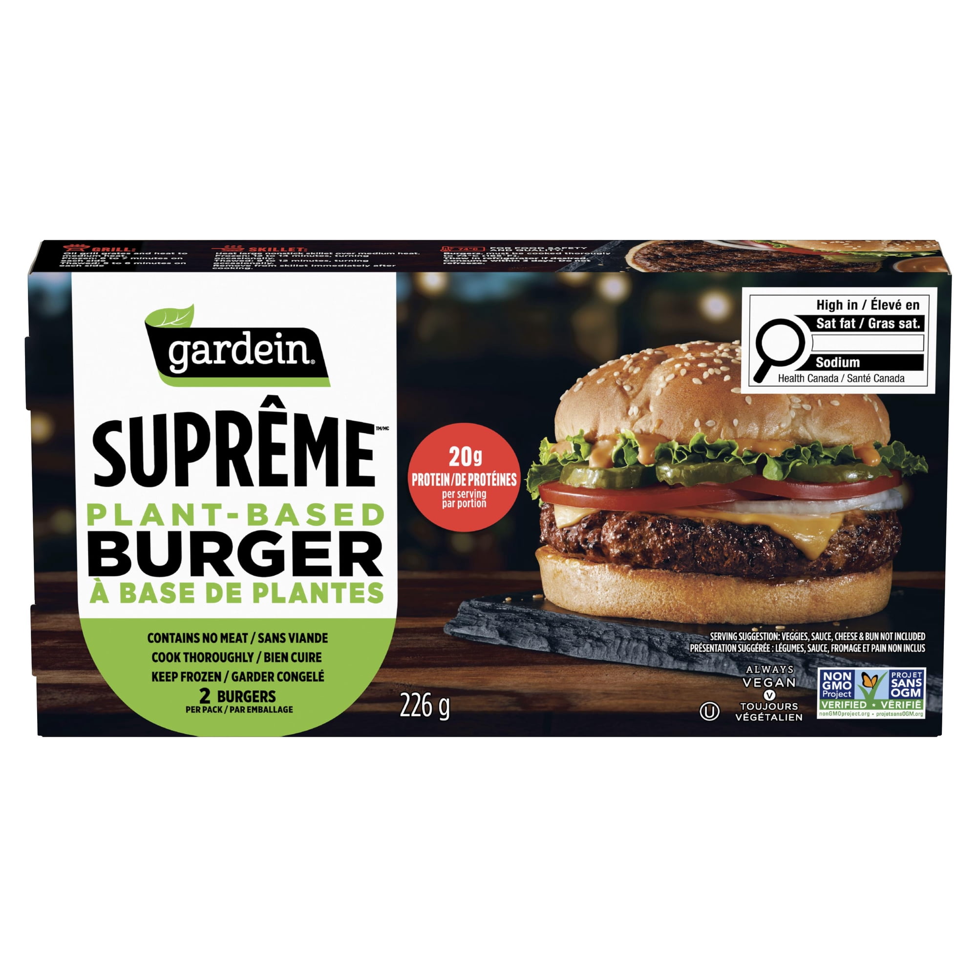 Click here for Gardein Suprême Plant-Based Burger 226 G prices