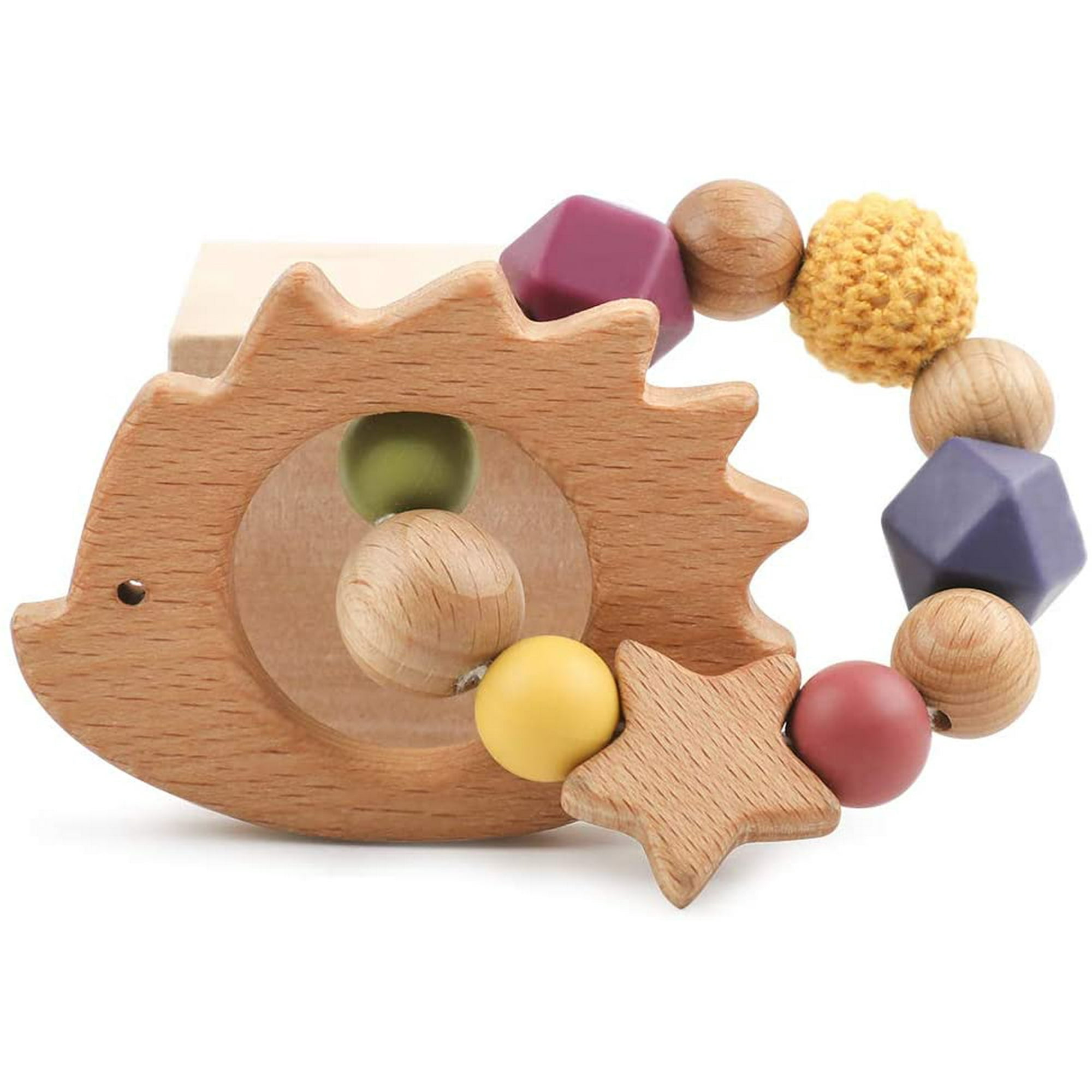 Click here for Babarla Wooden Teether Toys Wood Hedgehog Teething... prices