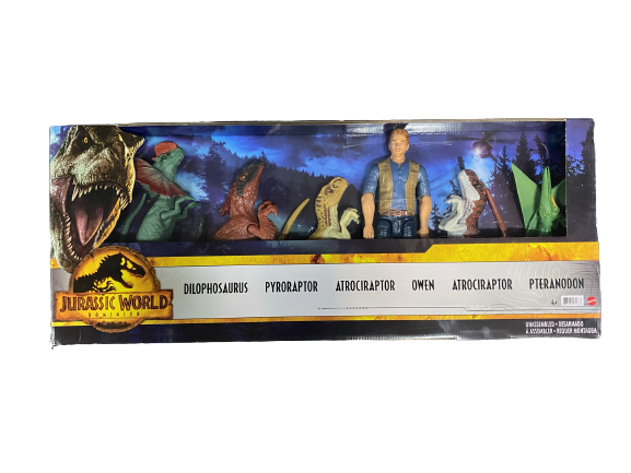Mattel Jurassic World 6-Pack Basic 12-Inch Figure & Dinosaurs - Walmart.com