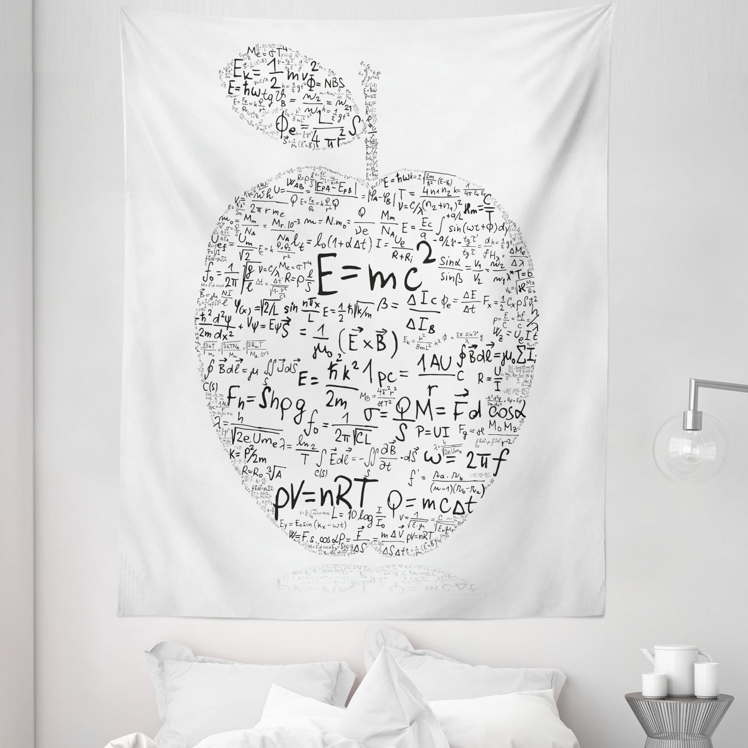 Science Tapestry, Equations and Formulas in the Shape of an Apple ...