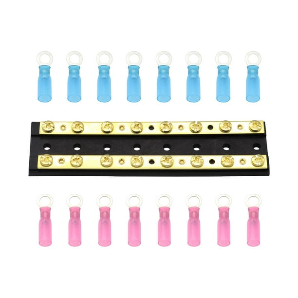 8 Terminals Bus Bar Grounding Strip Bus Bar Block Heavy Duty Standard ...
