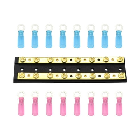 8 Terminals Bus Bar Brass Wire Screw Terminal 60A 32V Durable Heavy ...
