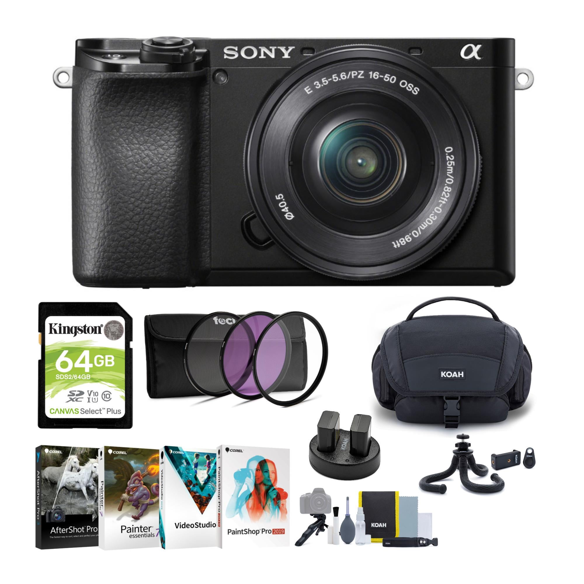 Sony Alpha a6100 APS-C Mirrorless Camera with 16-50mm Lens Bundle ...