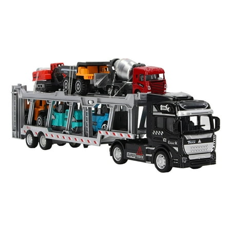 Transport Truck Toy, Decoration Carrier Truck Model With 6 Small ...