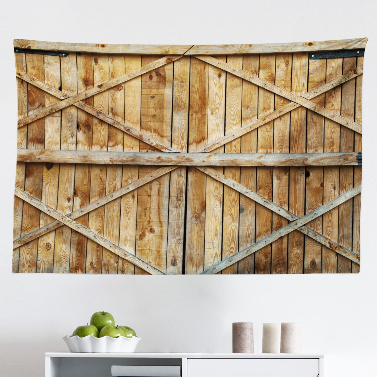 Rustic Tapestry, Wood Panels Background Digital Tones Effect Country ...