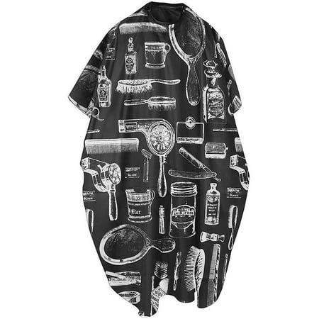Adults' Black Smock Cape With Patterns For Barbers Hair Salon, Perfect ...