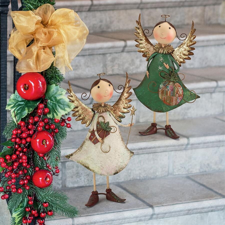 Design Toscano Holiday Helpers Metal Angel Statue Collection - Walmart.com