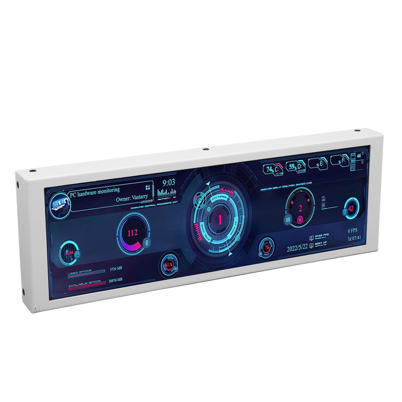 Monitor de datos de CPU para PC, 7,9 pulgadas, IPS, frecuencia de ...